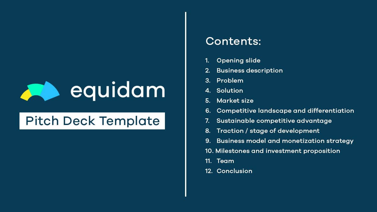 How To Create a Startup Pitch Deck - [Template included] | Equidam